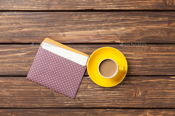 Cup of coffee and envelope Stock Photo by Masson-Simon | PhotoDune