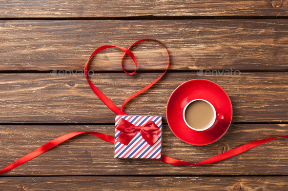 Cup of coffee and bow Stock Photo by Masson-Simon | PhotoDune