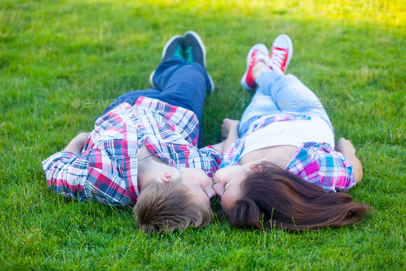 Young teen couple kissing Stock Photo by Masson-Simon | PhotoDune
