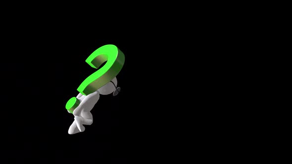 Pose Man Dude Carrying Question, Motion Graphics | VideoHive