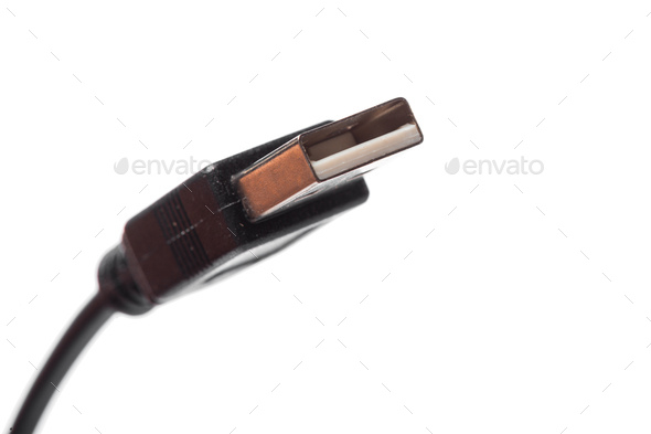 Close up view of a USB cable Stock Photo by FabrikaPhoto | PhotoDune