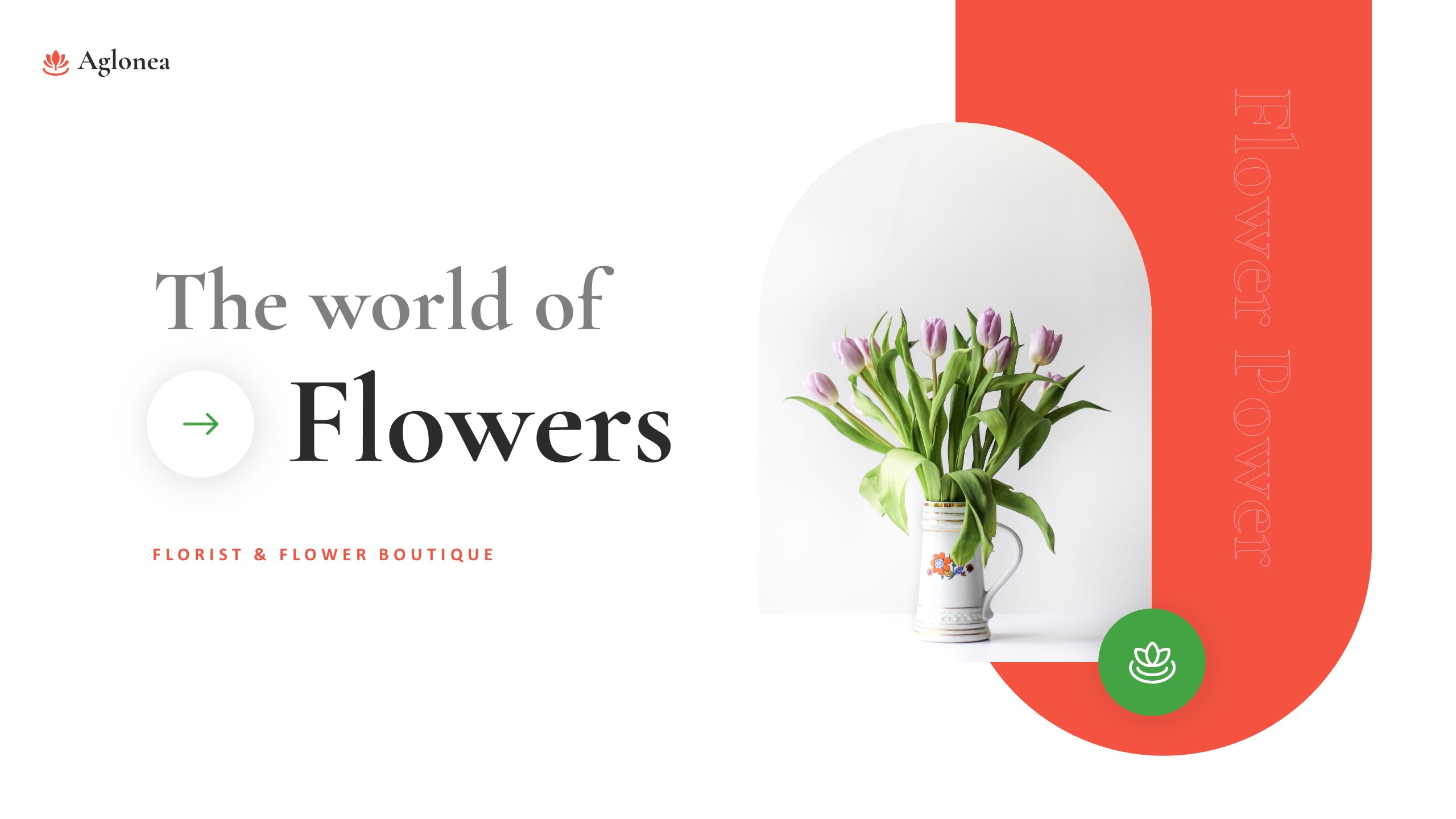 Aglonea - Florist & Flower Boutique Powerpoint Template, Presentation ...