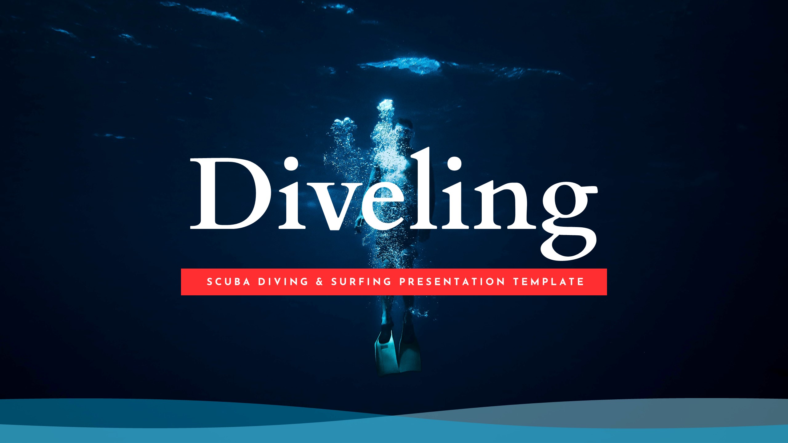 DIVELING - Scuba Diving & Surfing Powerpoint Template, Presentation ...