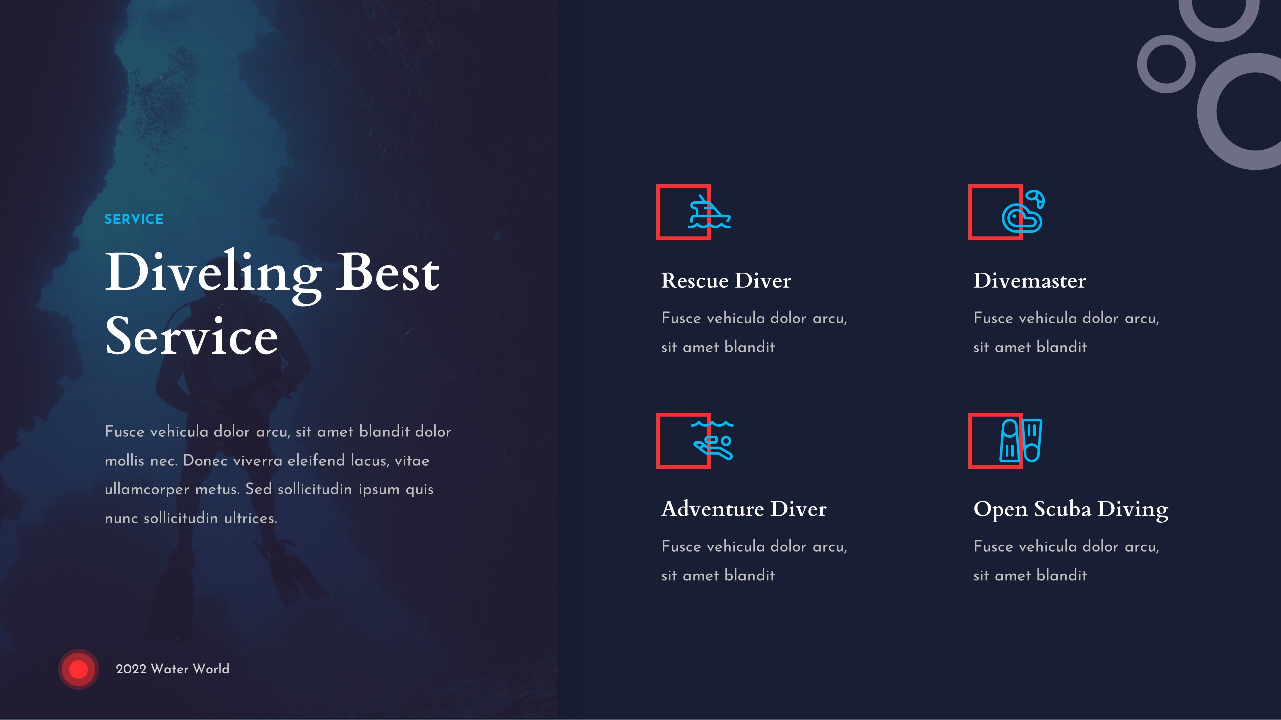 DIVELING - Scuba Diving & Surfing Powerpoint Template, Presentation ...