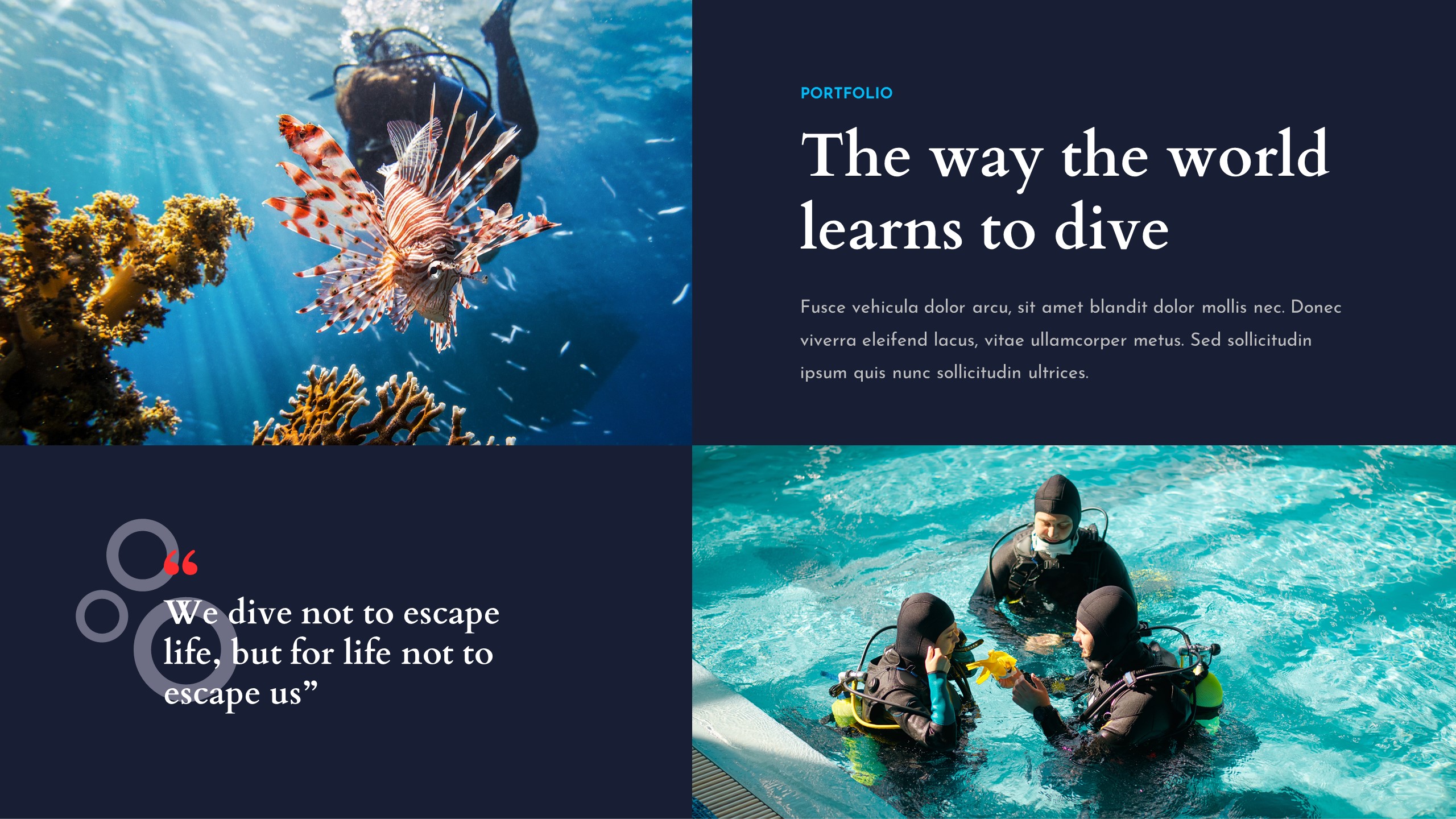 DIVELING - Scuba Diving & Surfing Powerpoint Template, Presentation ...