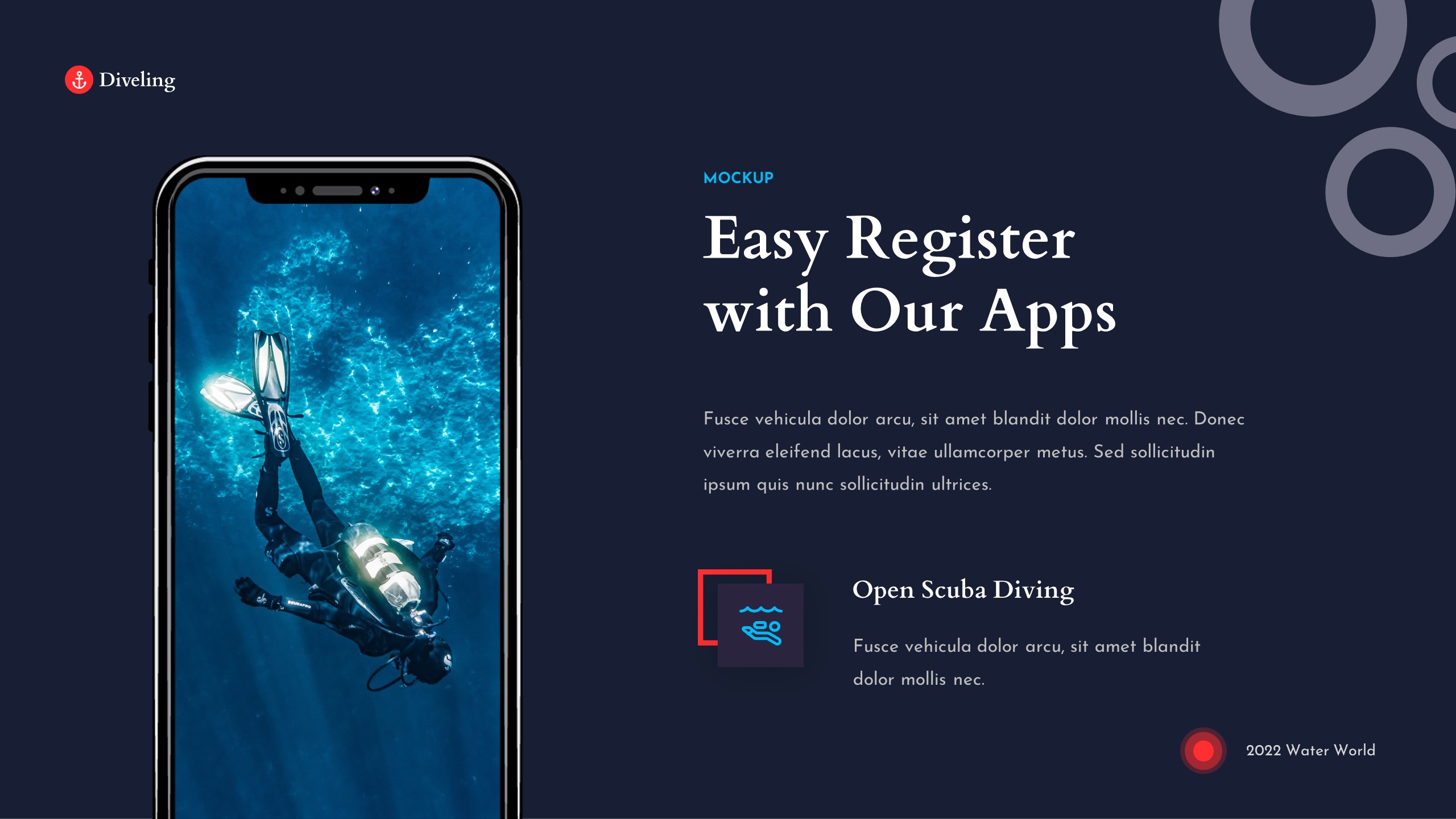 DIVELING - Scuba Diving & Surfing Powerpoint Template, Presentation ...