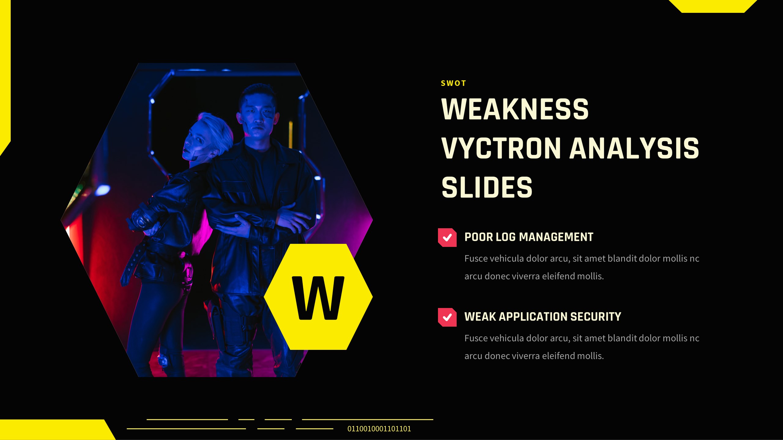 VYCTRON - Cyberpunk & Neon Google Slides Template, Presentation Templates