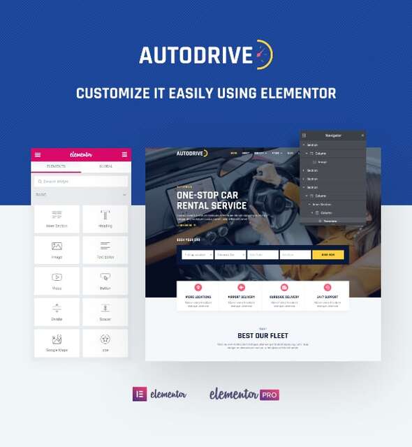Autodrive - Car Rental & Dealer Elementor Template Kit by ThemeWarriors
