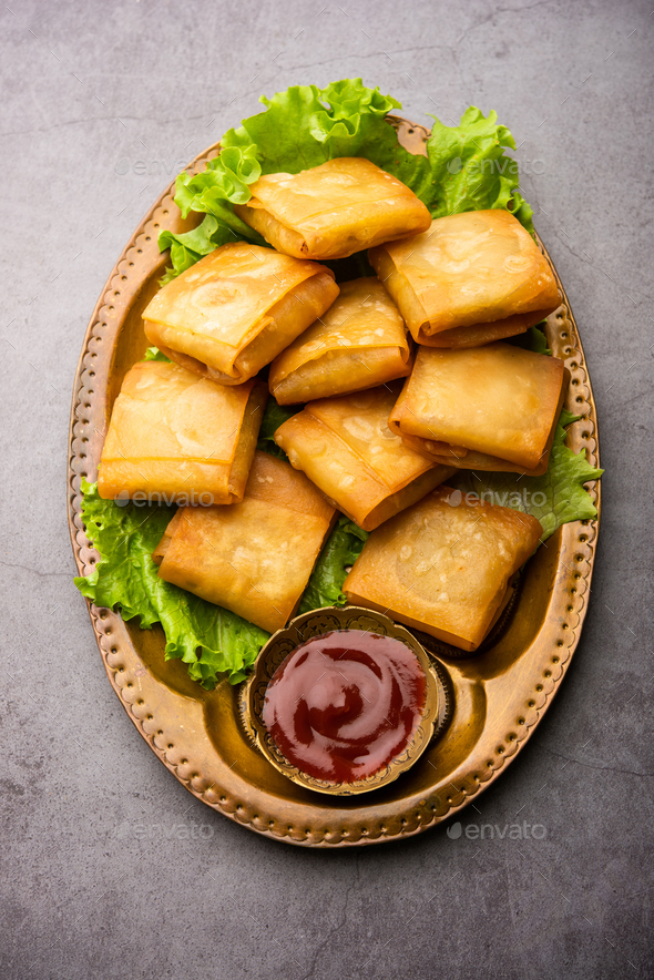 Chinese samosa square shape Stock Photo by stockimagefactory | PhotoDune