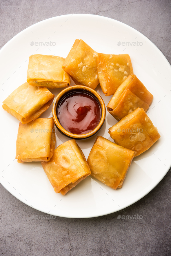 Chinese samosa square shape Stock Photo by stockimagefactory | PhotoDune