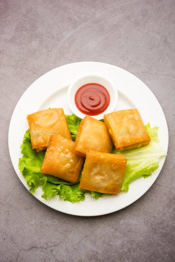 Chinese samosa square shape Stock Photo by stockimagefactory | PhotoDune