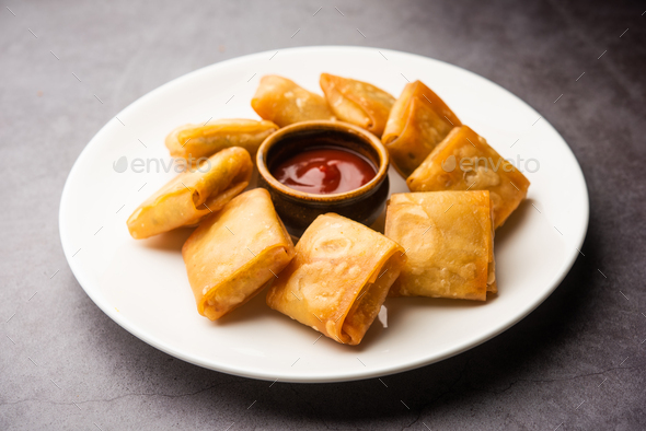 Chinese samosa square shape Stock Photo by stockimagefactory | PhotoDune