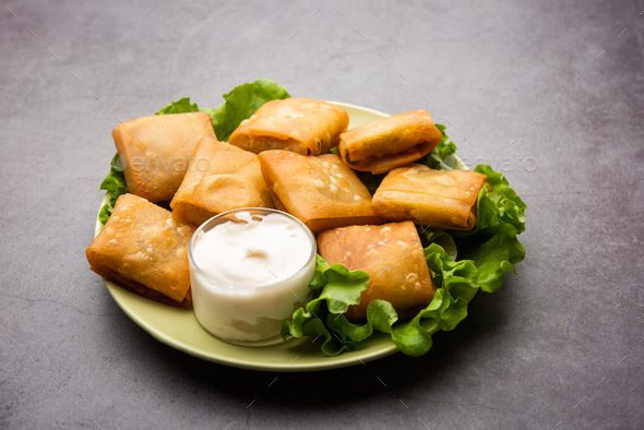 Chinese samosa square shape Stock Photo by stockimagefactory | PhotoDune