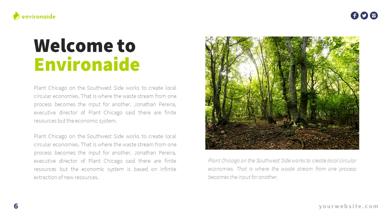 Environaide Environment Presentation Template, Presentation Templates