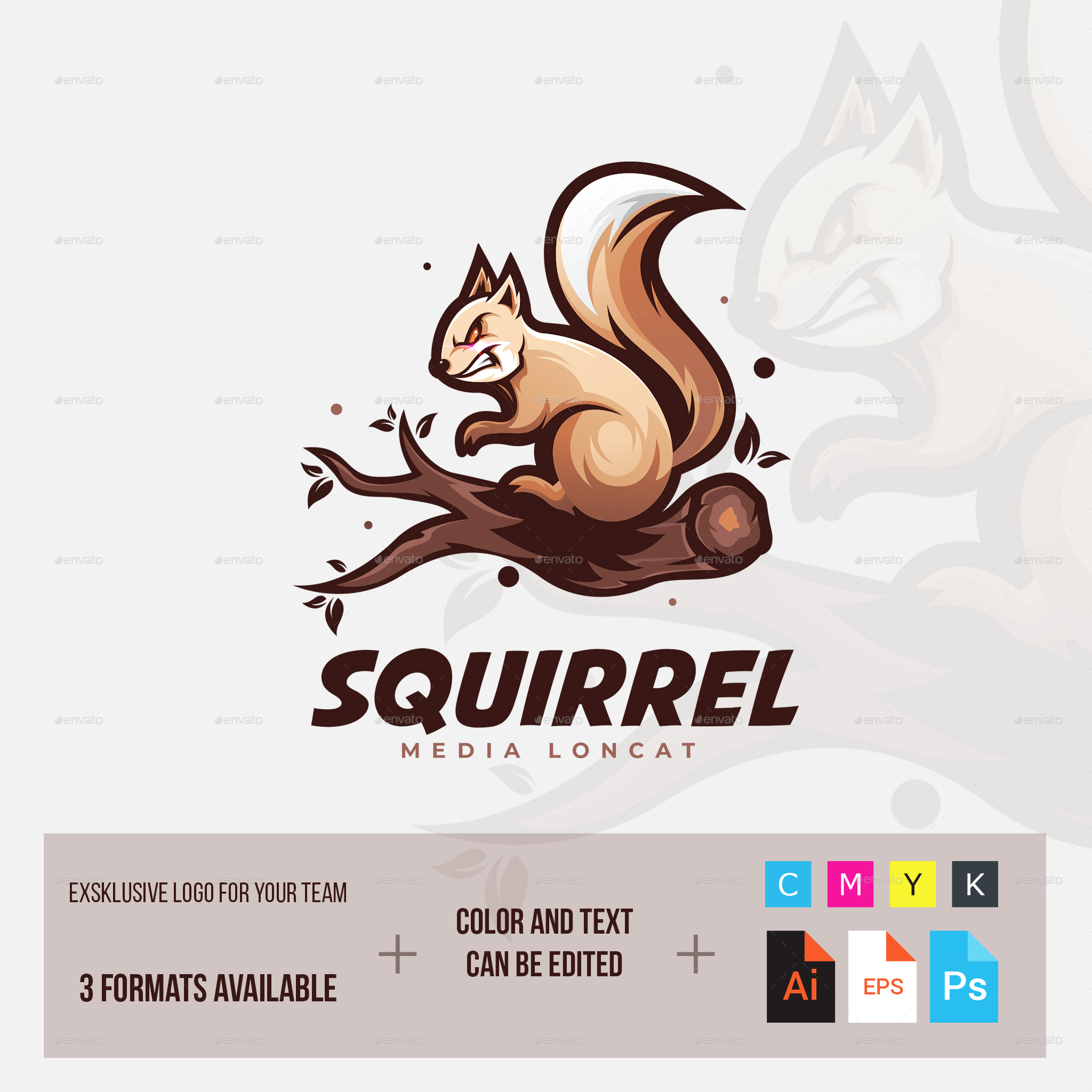 Squirrel Logo Branding Design, Logo Templates | GraphicRiver