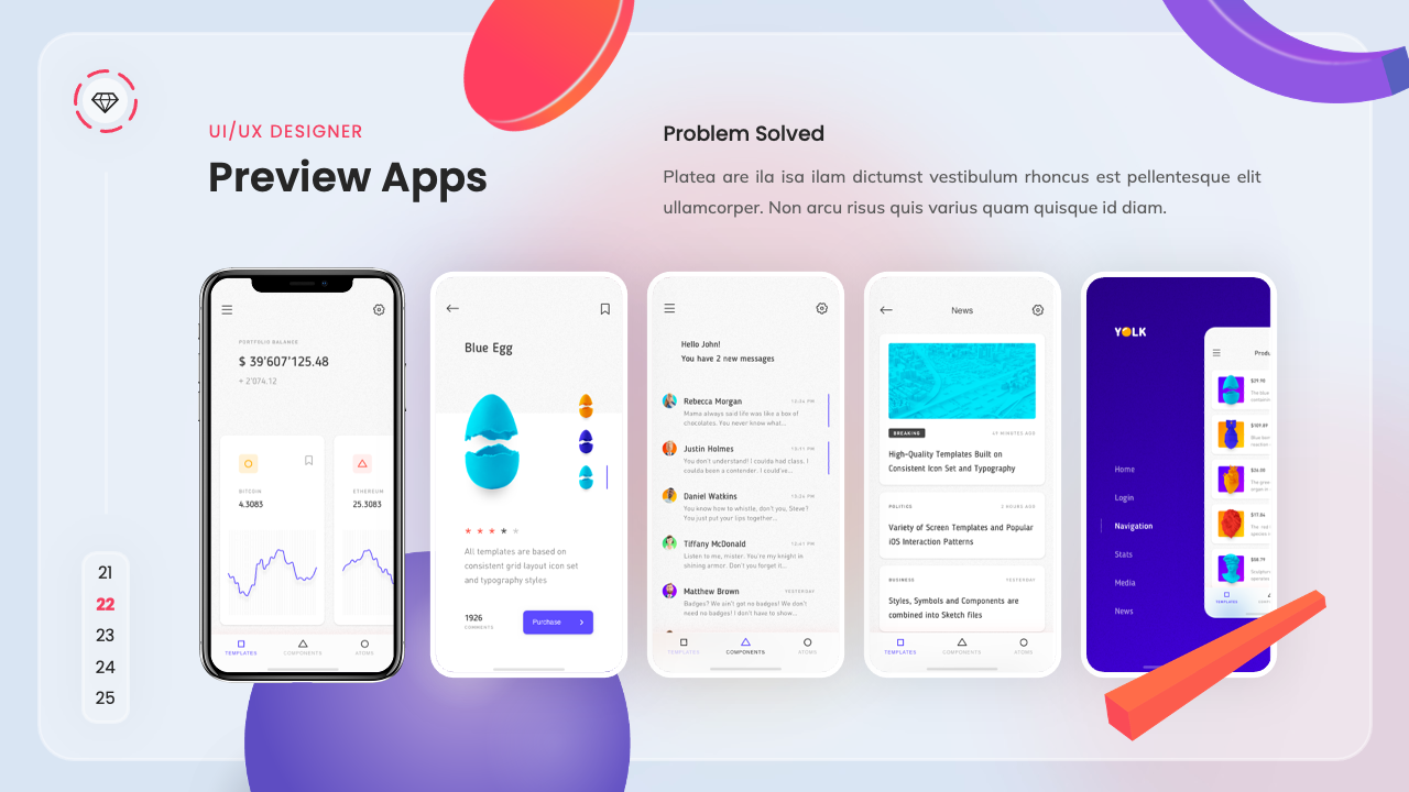 Areal - UI/UX Mobile Pitch Deck Google Slides Template, Presentation ...