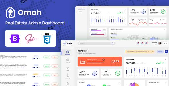 Omah - Real Estate Admin Dashboard Template by DexignZone | ThemeForest