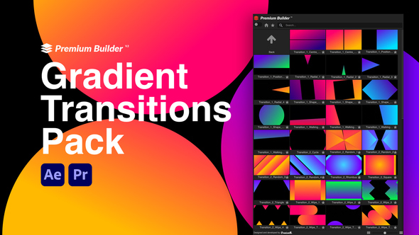 Gradient Transitions Pack, After Effects Project Files | VideoHive