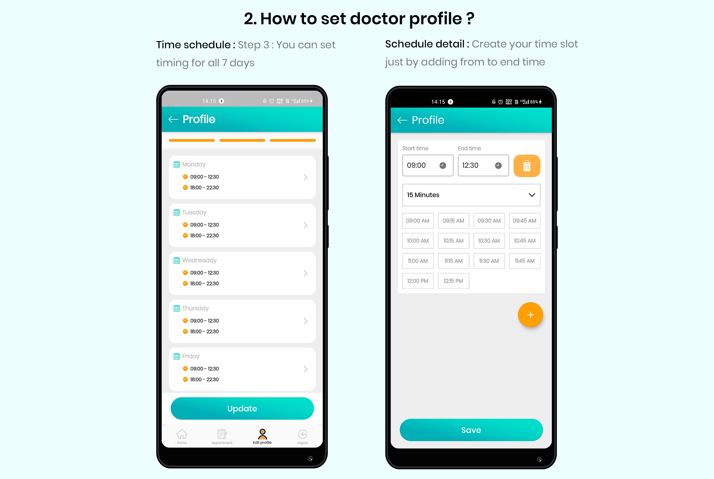 Doctor Finder - Appointment Booking With Time-slot app by FreakTemplate