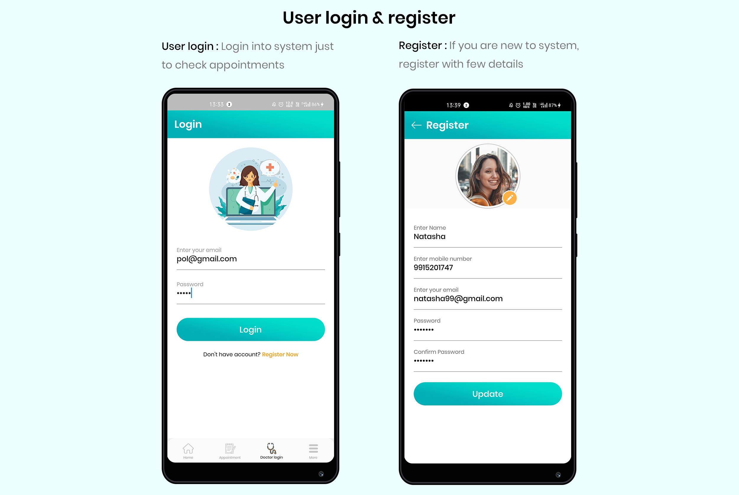 Doctor Finder - Appointment Booking With Time-slot app by FreakTemplate