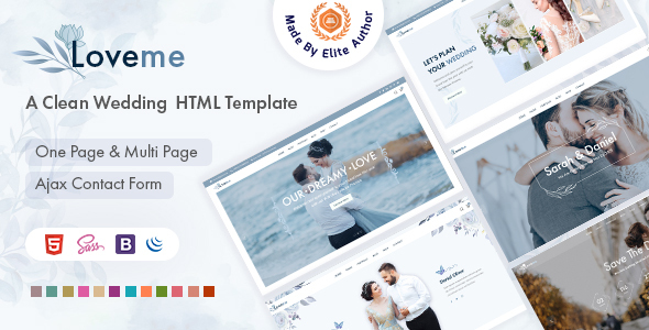 Loveme - Wedding & Wedding Planner HTML5 Template by wpoceans | ThemeForest