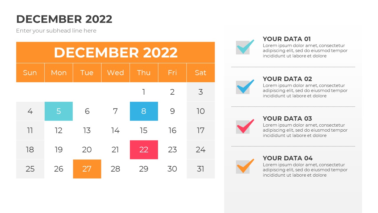 Calendar 2022 Google Slides Template, Presentation Templates | GraphicRiver