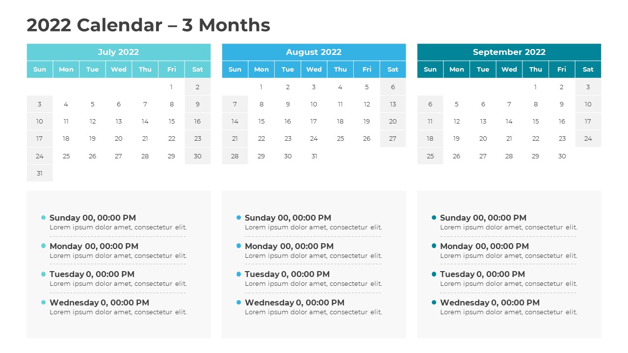 Calendar 2022 Google Slides Template, Presentation Templates | GraphicRiver