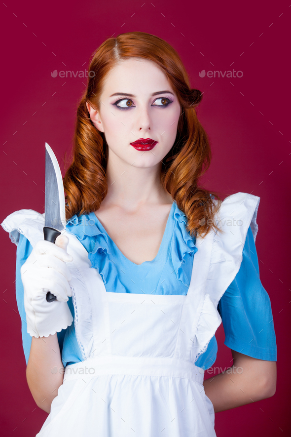 photo of beautiful young woman in Alice murderer character on the ...