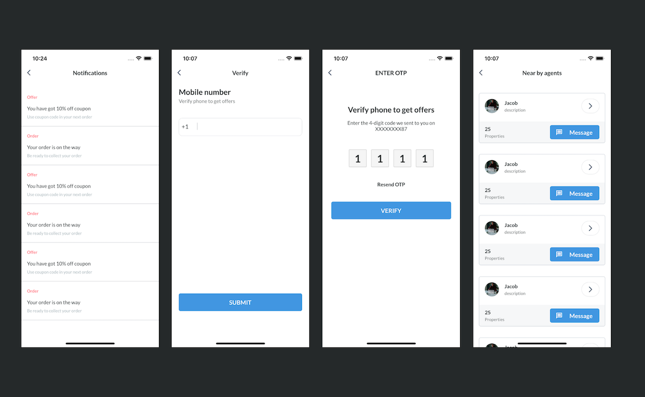 Real estate UI Template Flutter + iOS + Android app by SpiffySoft ...