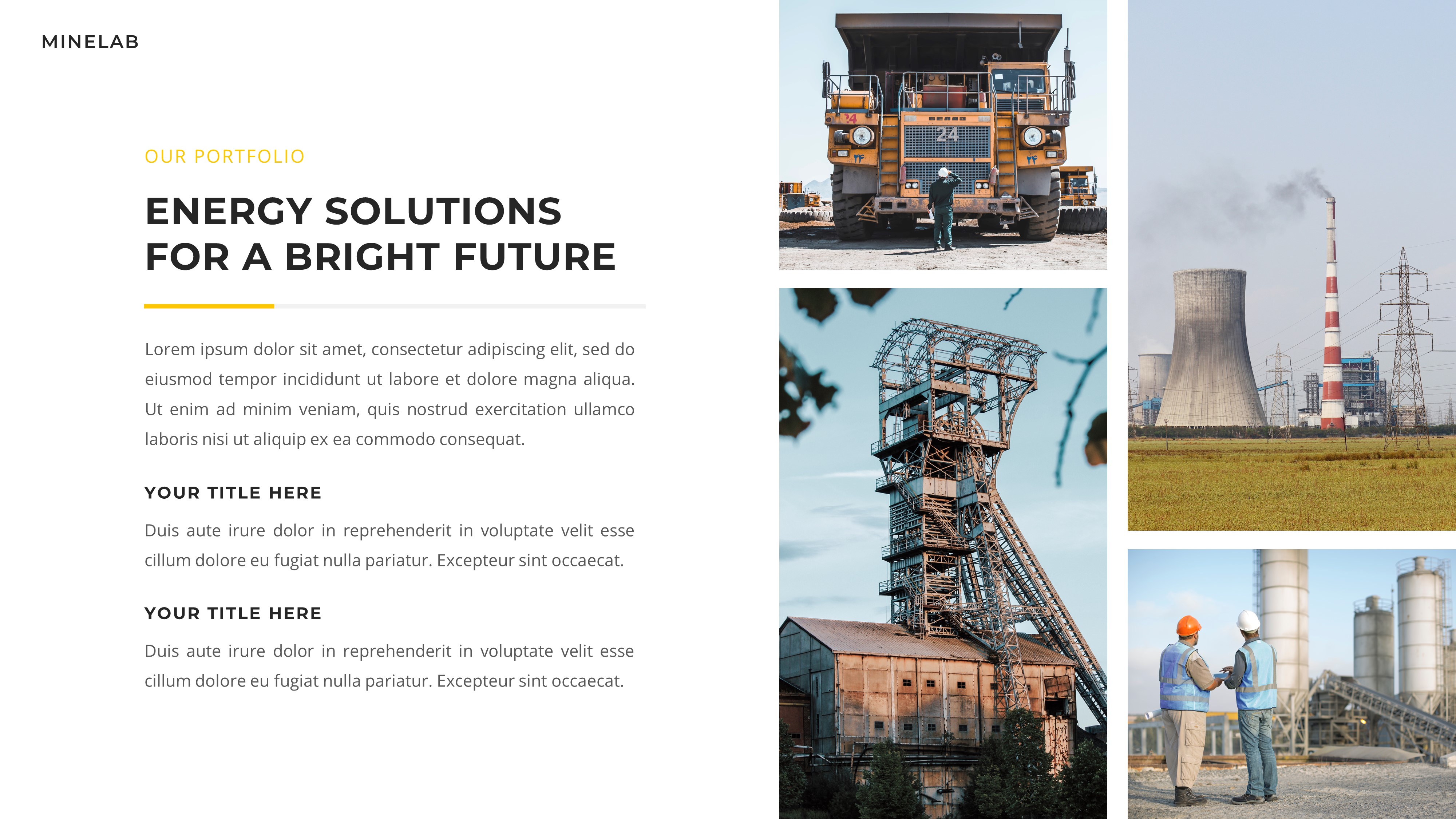 Minelab - Coal Mining PowerPoint Presentation Template, Presentation ...