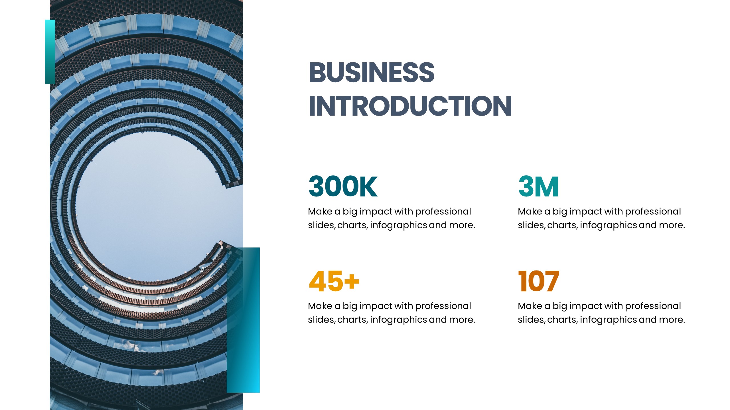 123 Business Steps - PowerPoint Infographics Slides, Presentation Templates