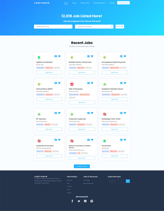 Job Finder - Recruitment Portal, Connect Candidate and Employers by ...