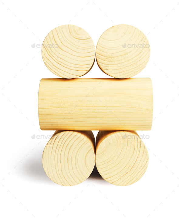 Stack of Wooden Cylindrical Blocks Stock Photo by dezign56 | PhotoDune