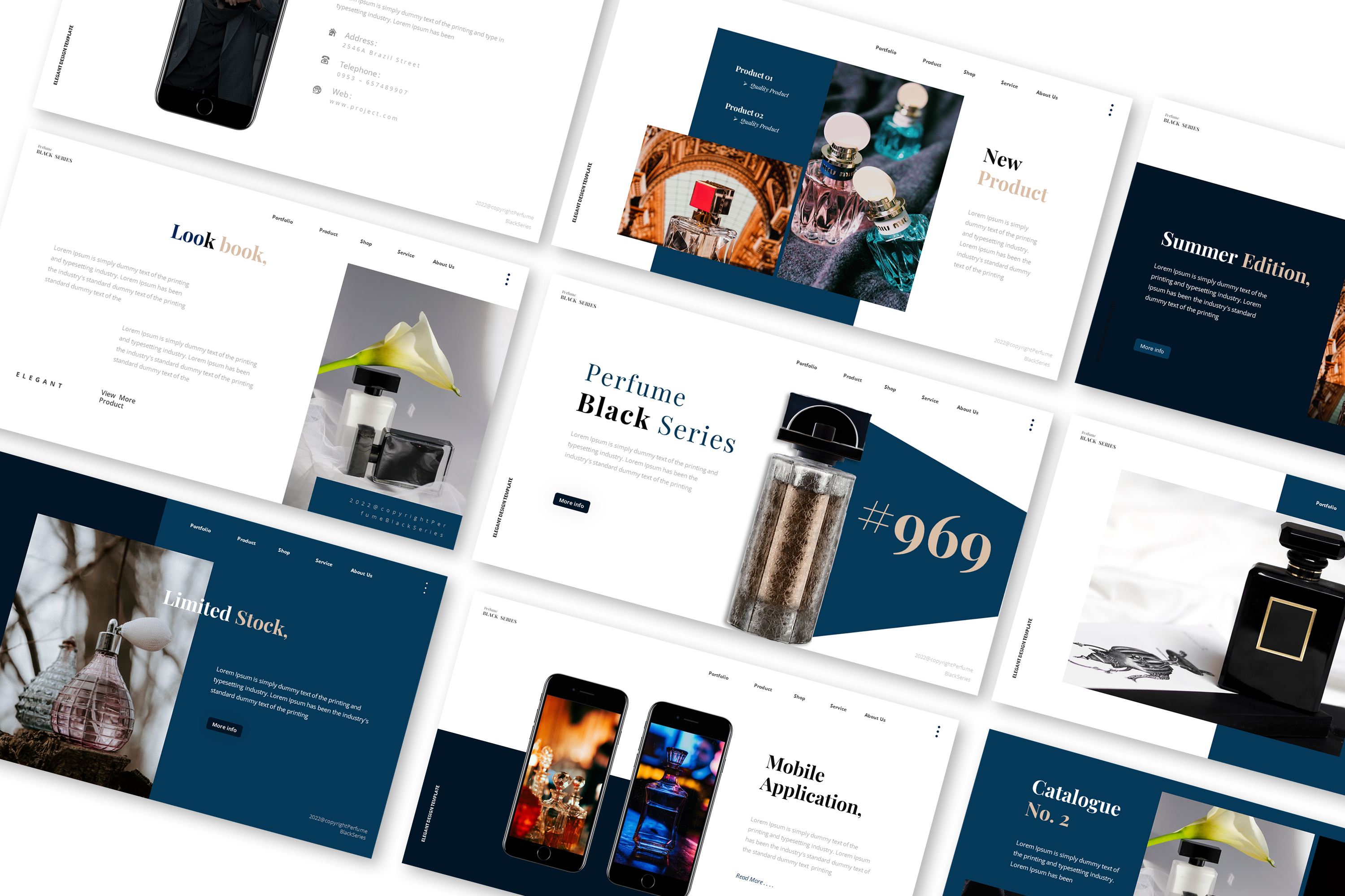 Perfume Black Series Powerpoint Template, Presentation Templates ...