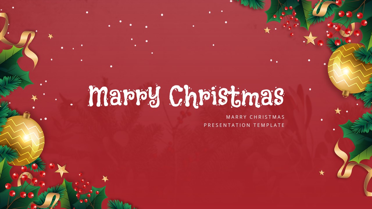 Santave - Merry Christmas Google Slides Template, Presentation Templates