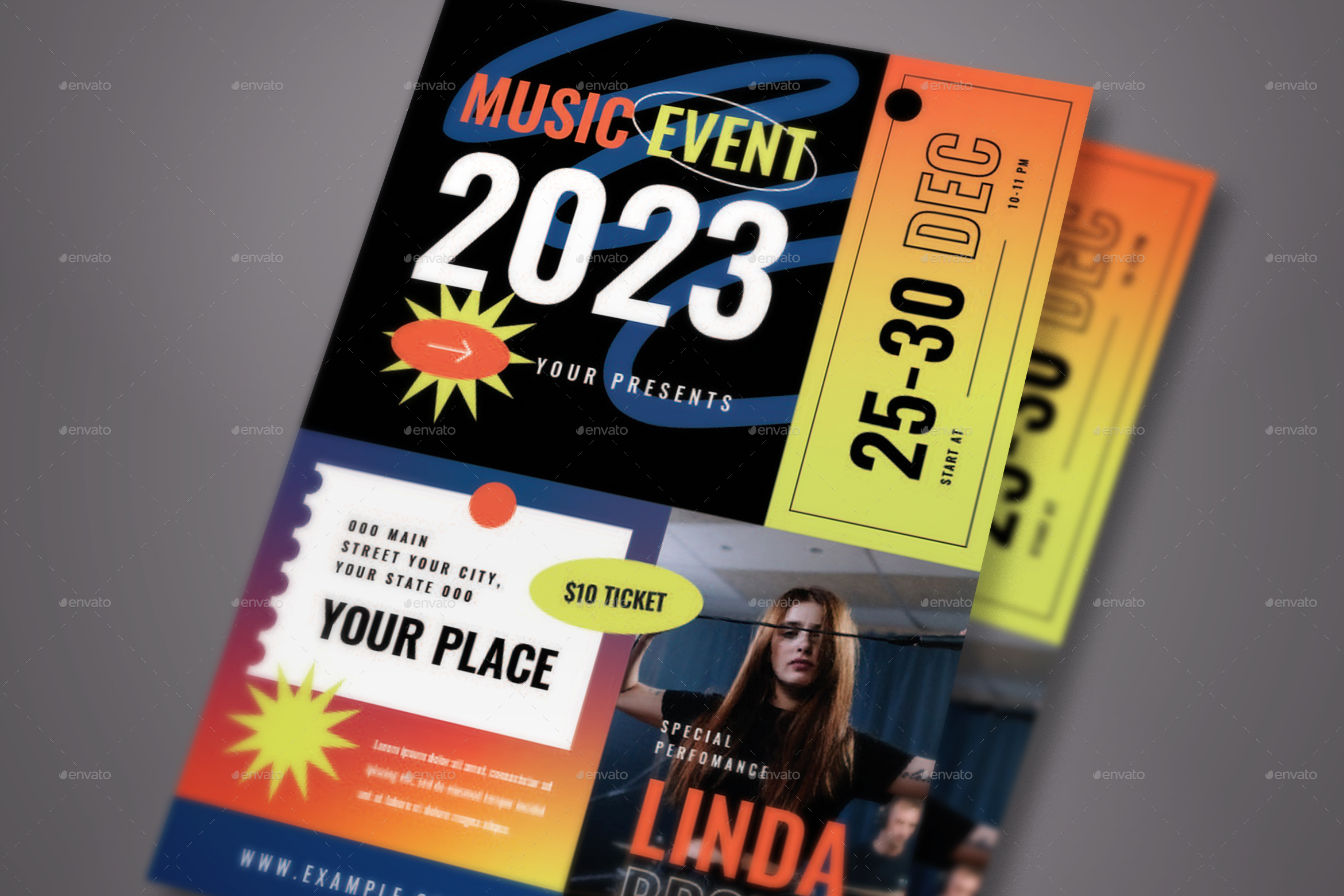 Music Event Flyer Set, Print Templates | GraphicRiver