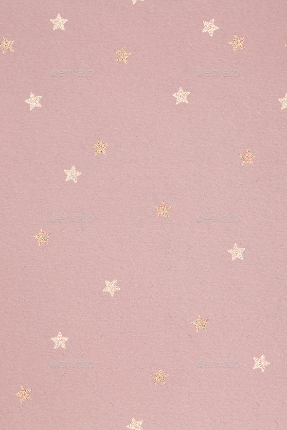 Gold star pattern on a pink background Stock Photo by Rawpixel | PhotoDune