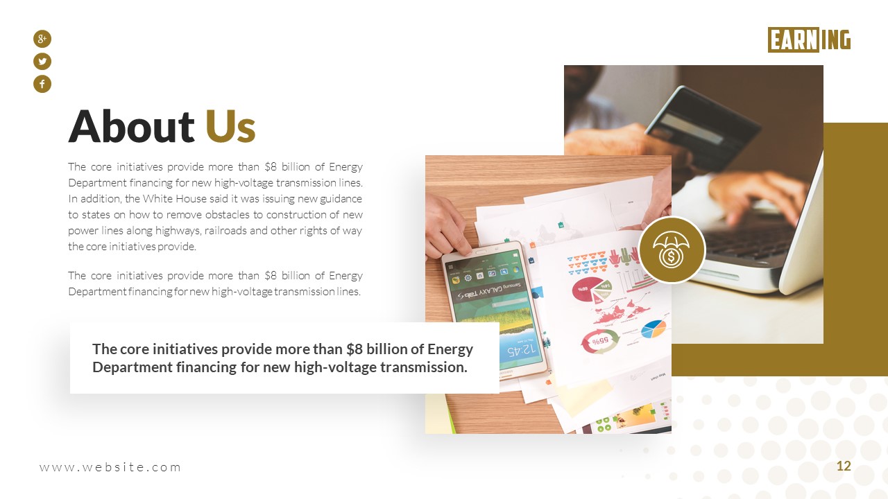 Earning Finance Presentation Template, Presentation Templates ...