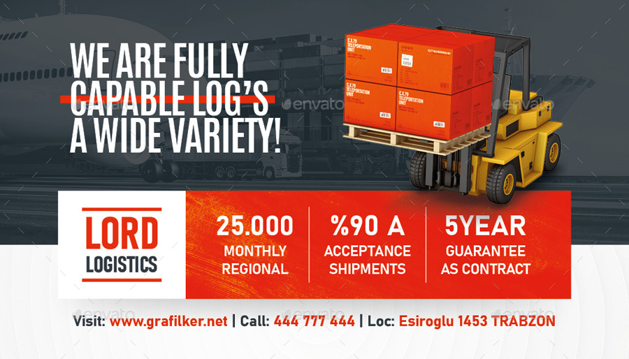 Logistics Business Card Templates, Print Templates | GraphicRiver