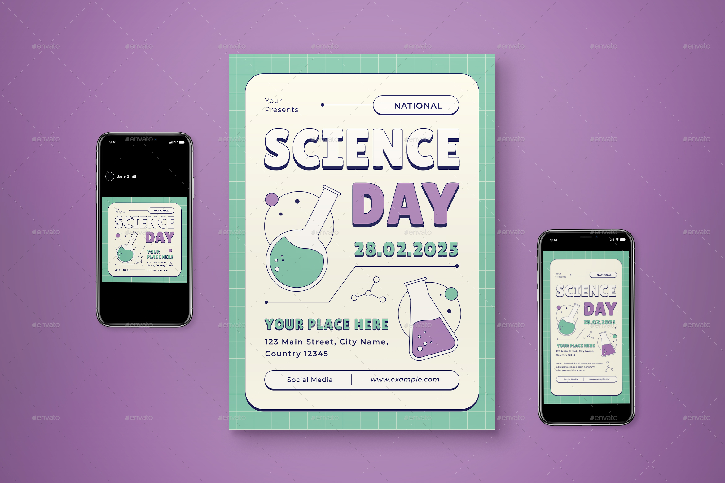 National Science Day Flyer Set, Print Templates | GraphicRiver