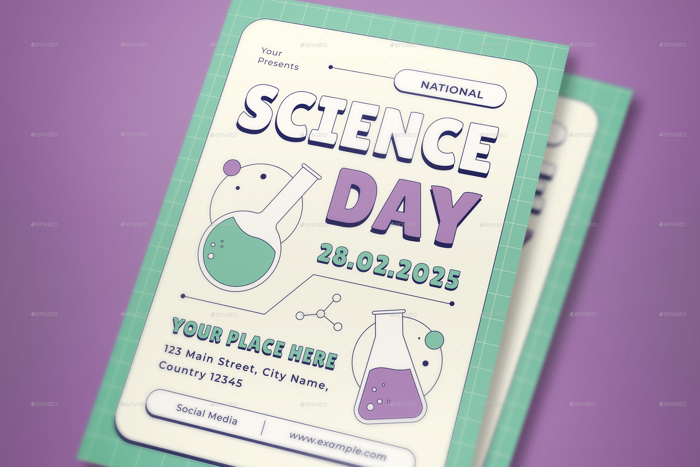 National Science Day Flyer Set, Print Templates | GraphicRiver
