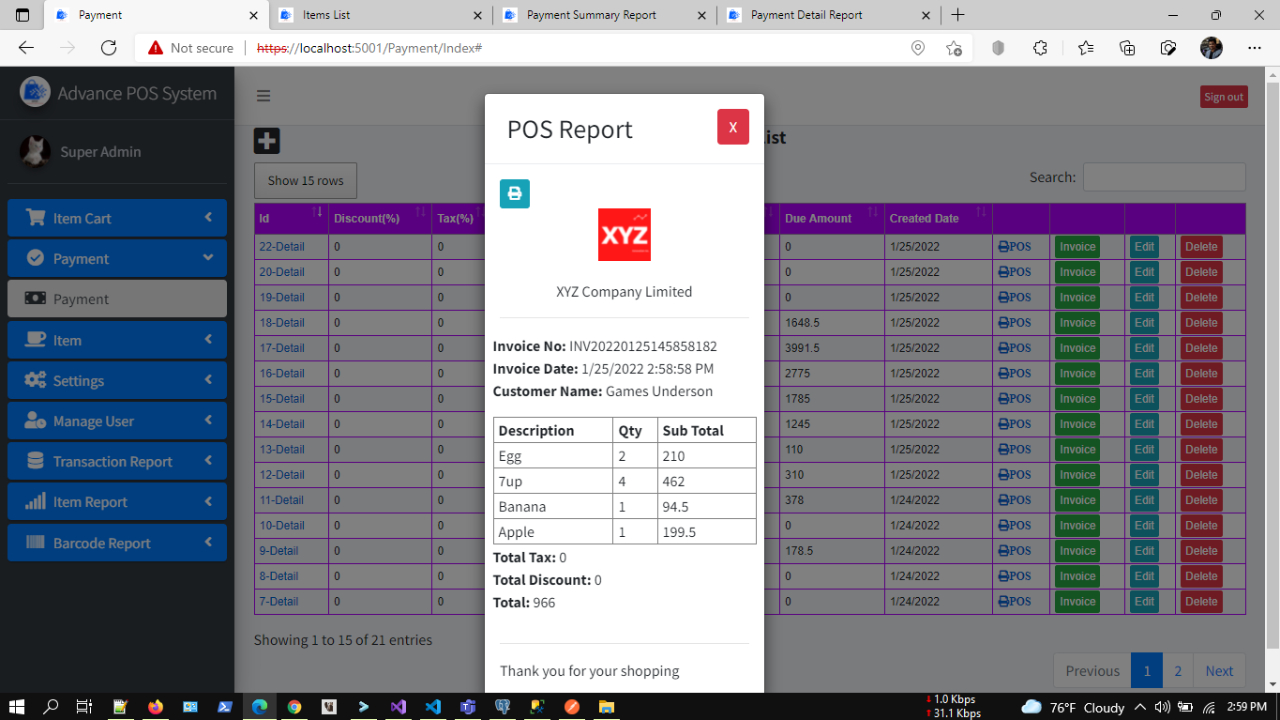 Advance Point of Sale System (POS) | Web by shaheddev | CodeCanyon