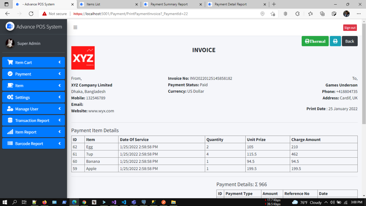 Advance Point of Sale System (POS) | Web by shaheddev | CodeCanyon