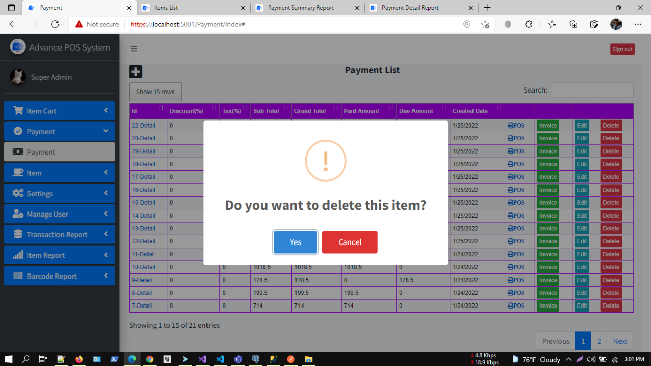 Advance Point of Sale System (POS) | Web by shaheddev | CodeCanyon