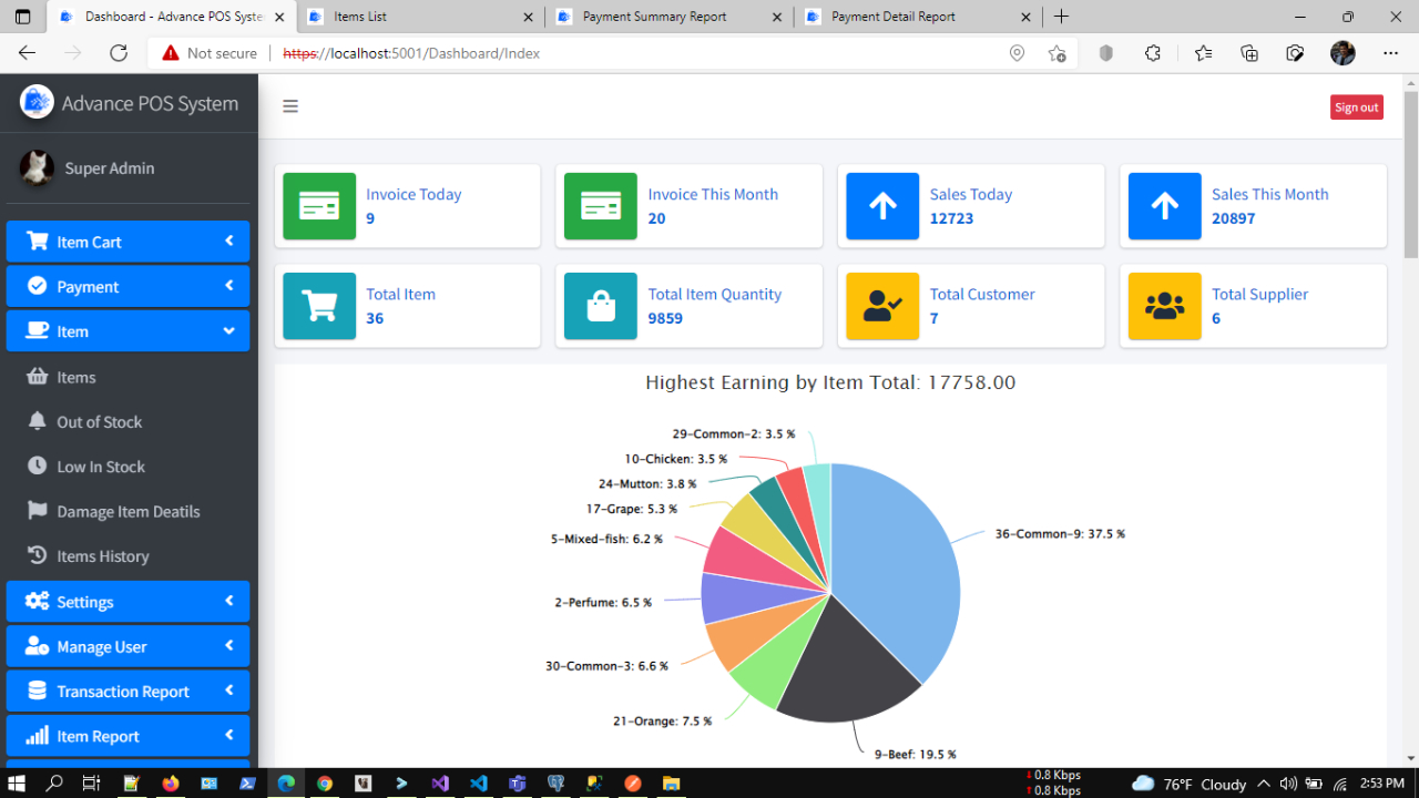 Advance Point of Sale System (POS) | Web by shaheddev | CodeCanyon
