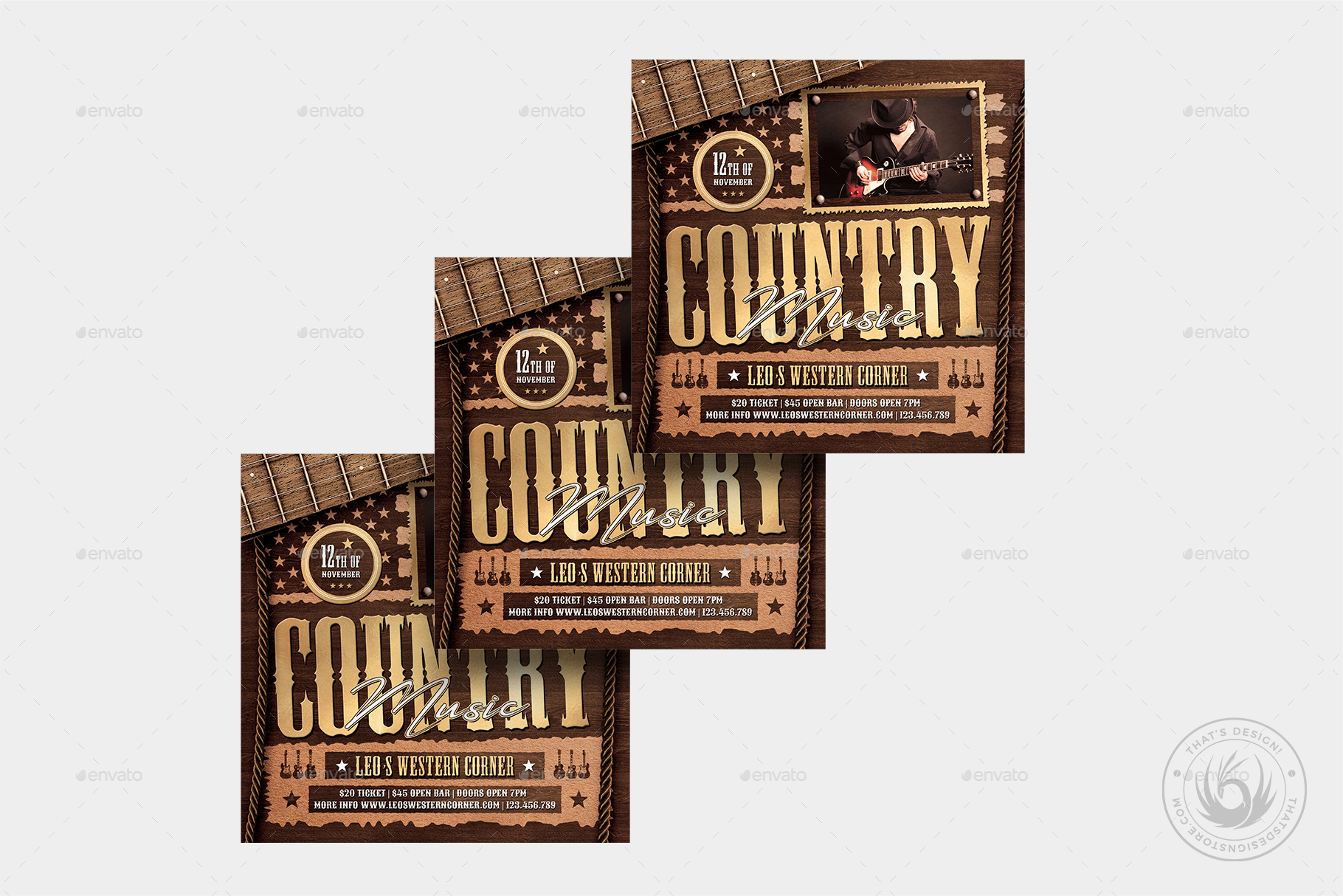 Country Music Flyer Template V8, Print Templates | GraphicRiver