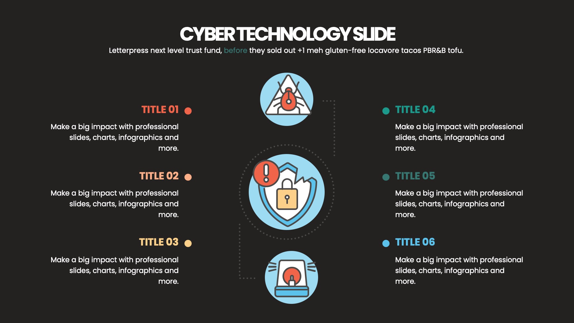 Cyber Technology - Keynote Infographics Slides, Presentation Templates