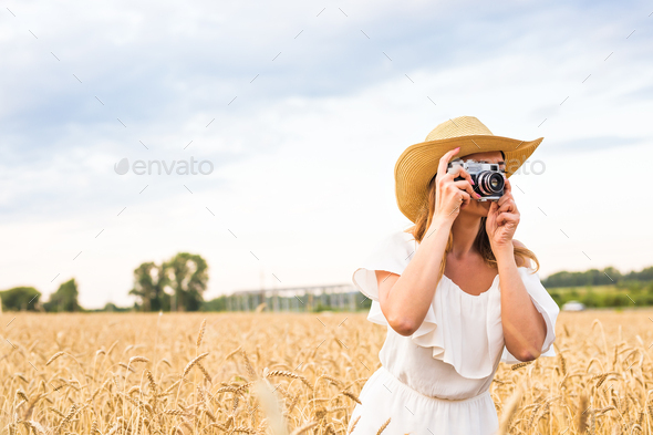 Retro photographer using old camera Stock Photo by Satura_ | PhotoDune