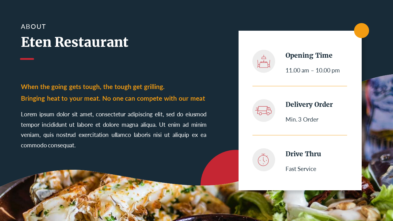 ETEN – Restaurant Food Google Slide Template, Presentation Templates