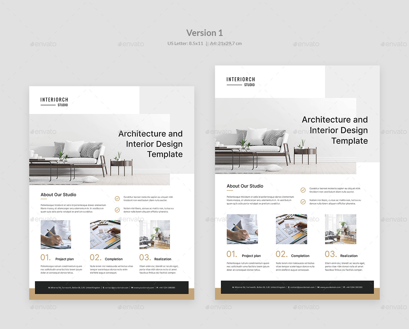 Interiorch – Architecture and Interior Design Flyer, Print Templates